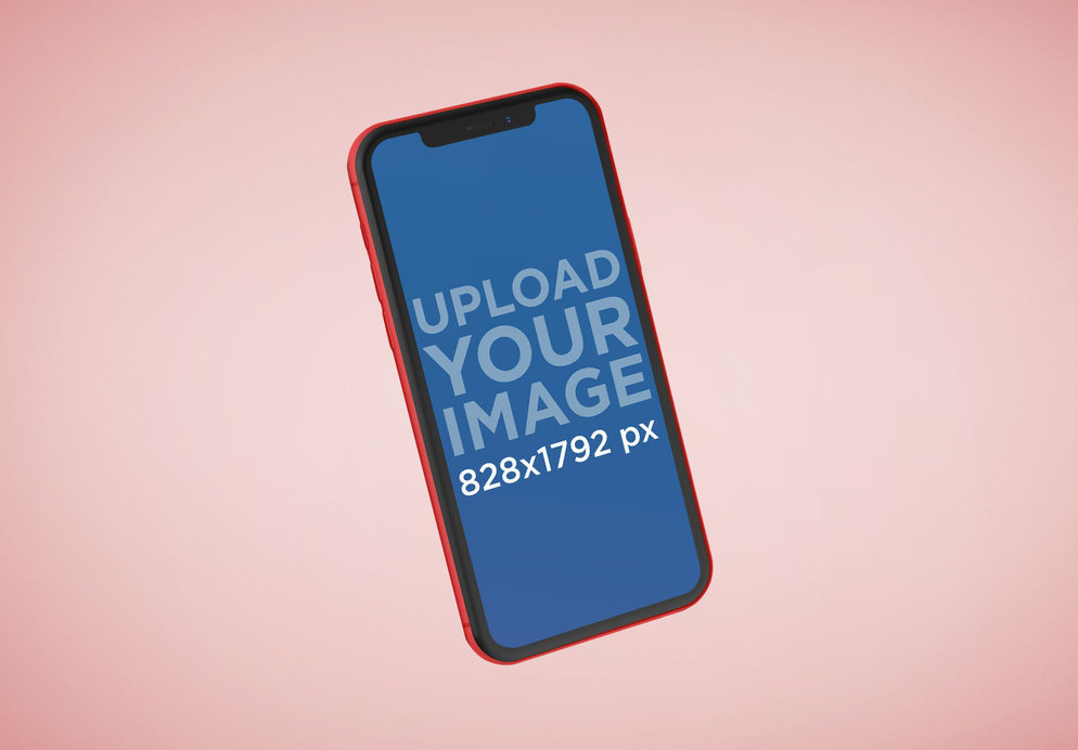 Placeit - Red iPhone 11 Render Mockup