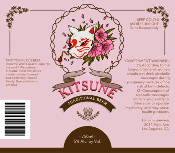 Placeit - Custom Beer Labels Generator with Kitsune Graphic