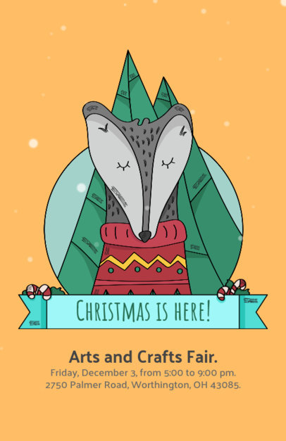Placeit - Christmas Flyer Template for an Arts and Crafts Fair