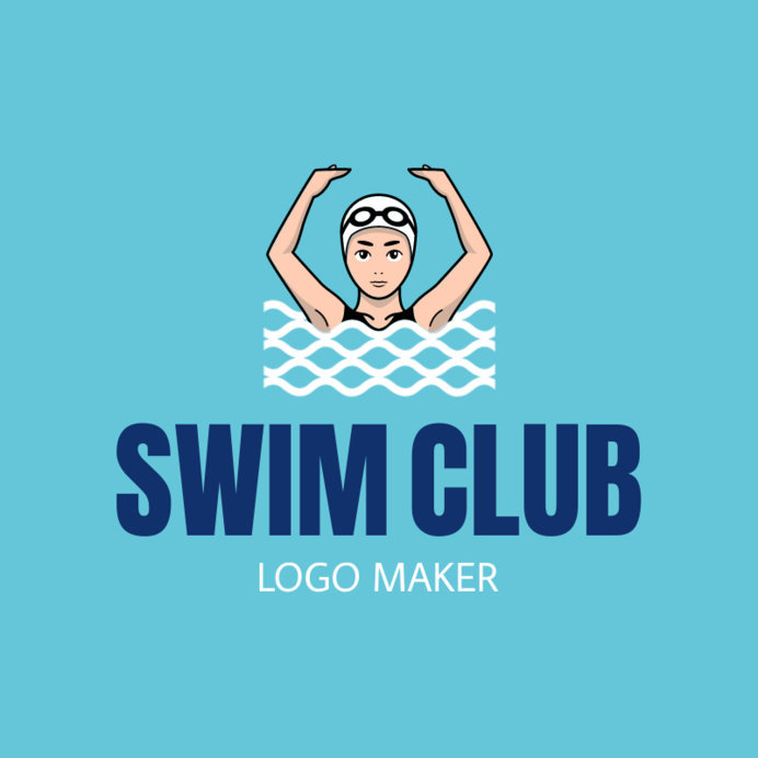 Placeit - Swimming Logo Maker for a Swim Club