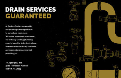 Placeit - Plumbing Flyer Generator for Drain Services