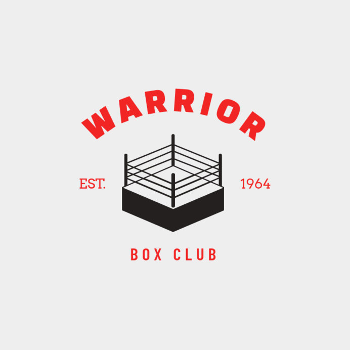 boxing ring logo design