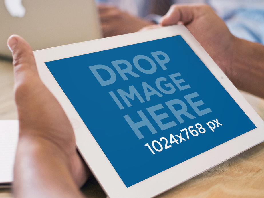 Placeit - Great Mockups! White iPad Table