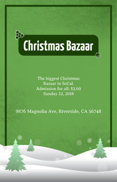 Placeit - Christmas Bazaar Flyer Design Template with a Christmas ...