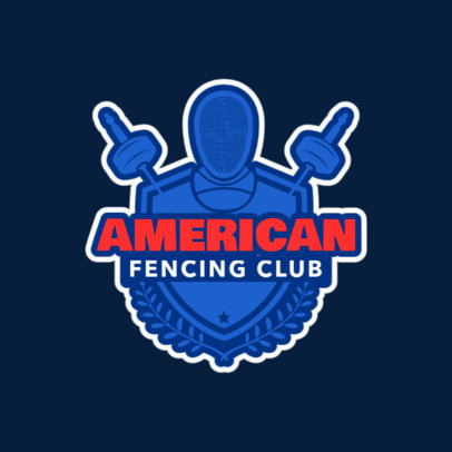 Placeit - Fencing Logo Design Template for a Fencing Club