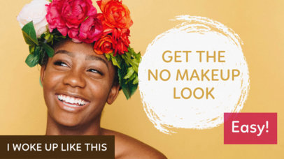 Placeit - Cute YouTube Thumbnail Maker for a Makeup Look Vlog