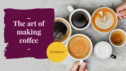 Placeit - YouTube Thumbnail Design Maker for a Barista Vlog