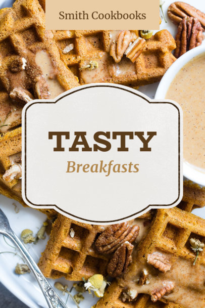 Placeit - Book Cover Template for a Breakfast Recipe Book