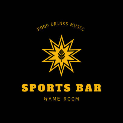 Placeit - Bar Logo Maker for a Sports Bar with a Wheat Icon