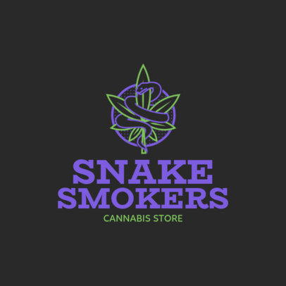 Placeit - Medical Marijuana Logo Maker with Weed Caduceus Clipart