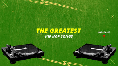 Placeit - YouTube Banner Generator for a Hip Hop Music Review Channel