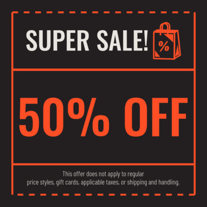 Placeit - Coupon Design Template for a Half-Off Sale