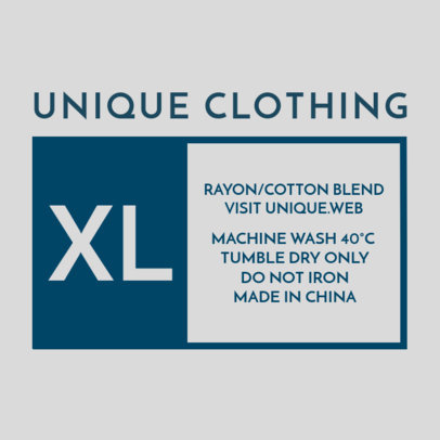 Placeit - Minimalist XL T-Shirt Tag Design Template
