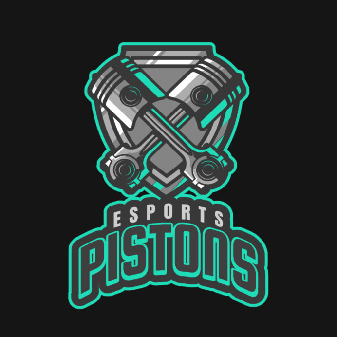 Placeit - Logo Maker for a Racing Gamer Team with Motor Parts Clipart