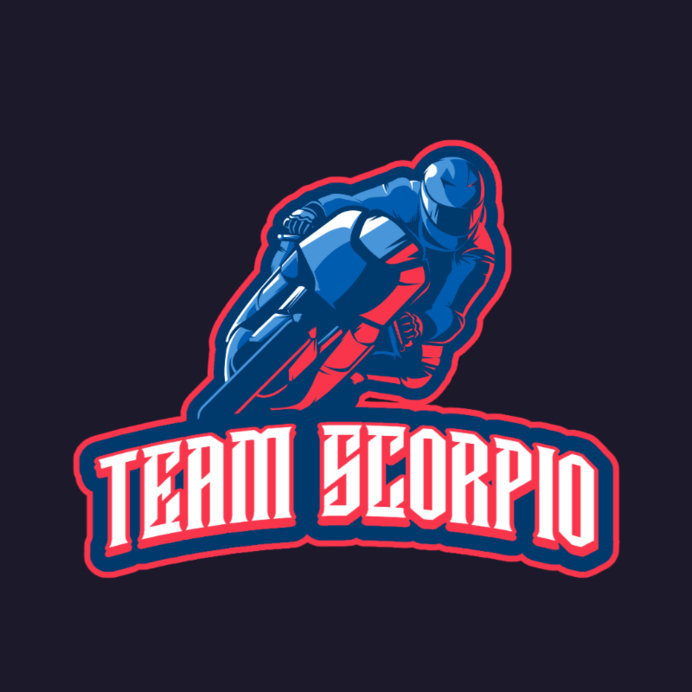 Placeit - Racing Gaming Team Logo Maker with a Motorcycle Clipart