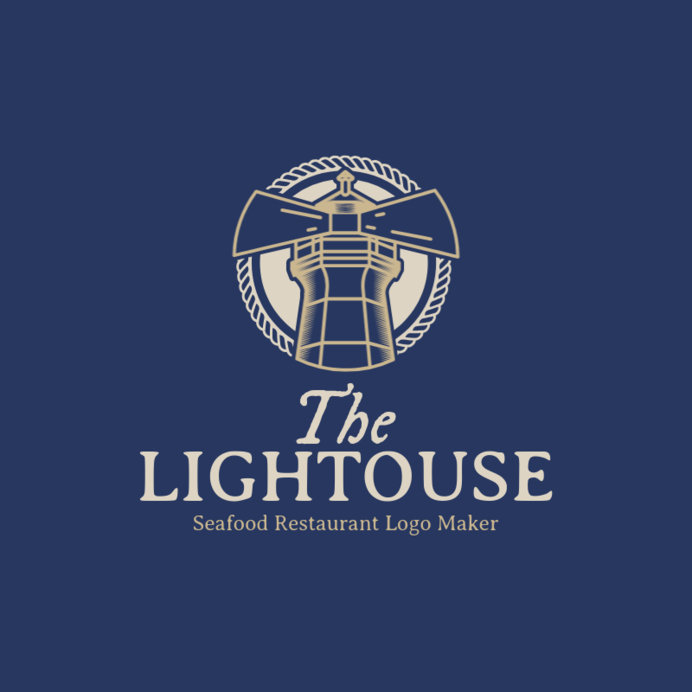 Placeit - Seafood Restaurant Logo Maker with Lighthouse Clipart