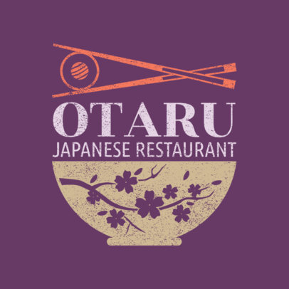Placeit - Japanese Food Logo Maker with Cherry Blossom Graphics
