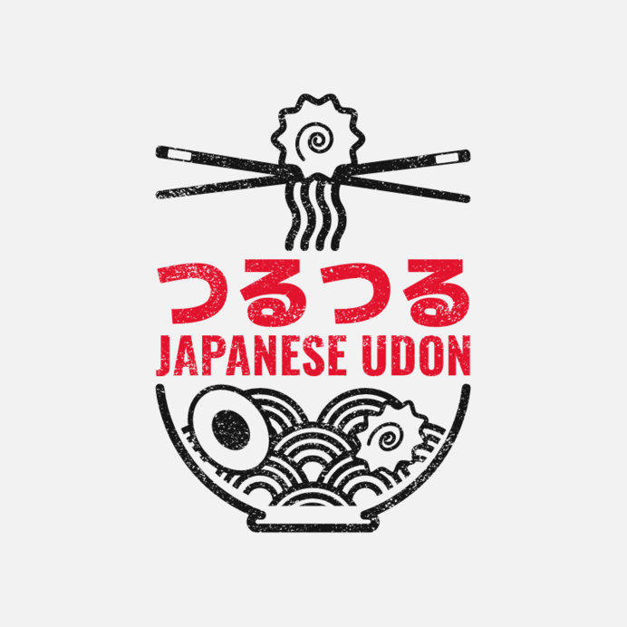 Placeit - Japanese Restaurant Logo Maker Featuring an Udon Bowl Clipart