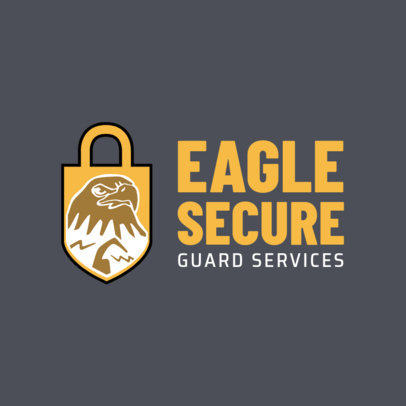 Placeit - Security Logo Creator with an Eagle and a Lock Art