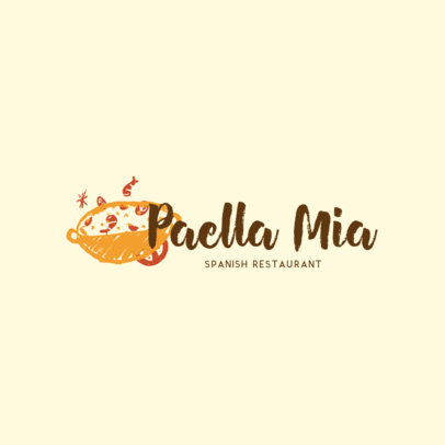 Placeit - Spanish Restaurant Logo Maker with a Paella Illustration