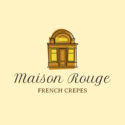 Placeit - Elegant Logo Maker for a French Crepes Place