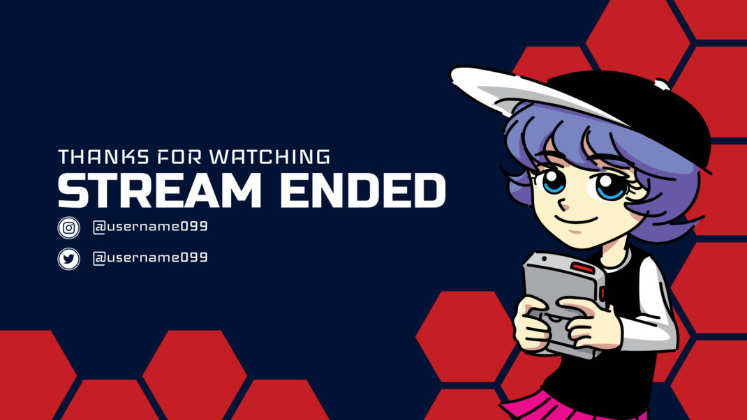 Placeit - Starting and Ending Screen Overlay Template for a Twitch Stream