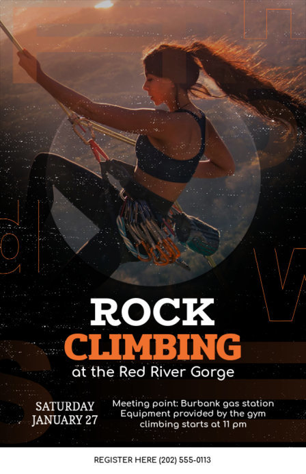rock climbing leaflet