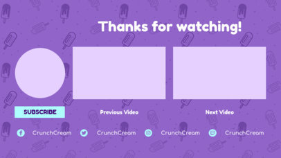 Placeit - YouTube End Card Design Template with a Doodles Background