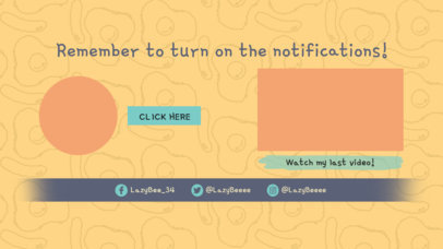 Placeit - YouTube End Card Template with Fun Cartoon Graphics