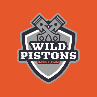 Placeit - Logo Maker for a Racing Game with Pistons Illustrations