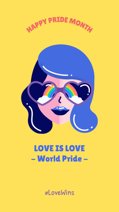 Placeit - Cool LGBTQ Instagram Story Template for Pride Month