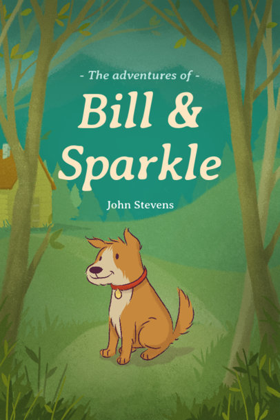 Placeit - Children's Book Cover Maker with a Cute Dog Illustration