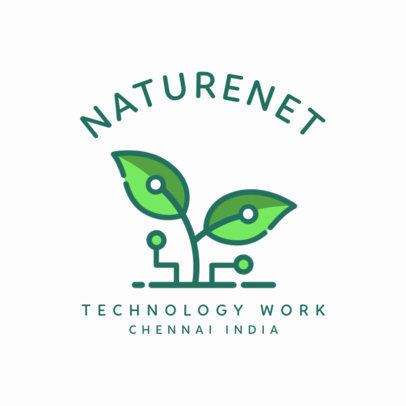 Placeit - Logo Template for a Nature-Friendly Tech Company