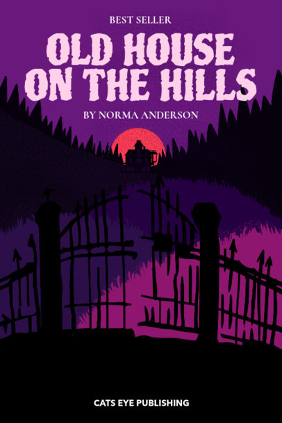 Placeit - Creepy Book Cover Maker with a Haunted House Illustration
