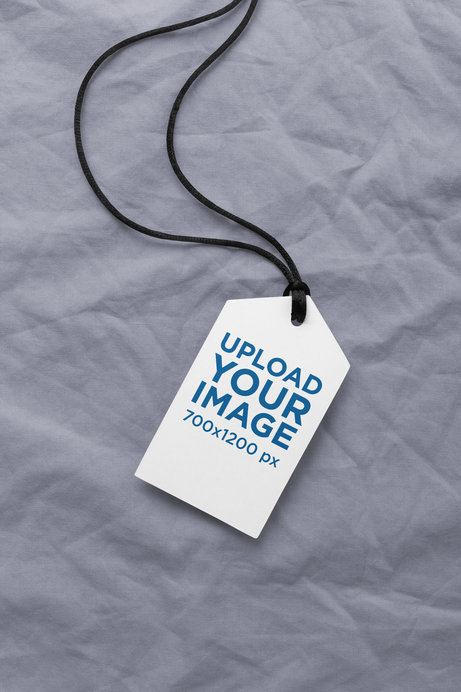 Placeit - Brand Tag Mockup with Simple Lace