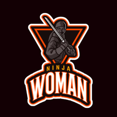 Placeit - Logo Maker Featuring a Stealthy Female Ninja