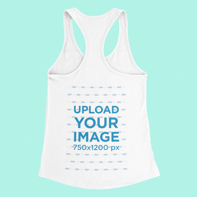 Placeit - Mockup of a Racerback Tank Top in Back View
