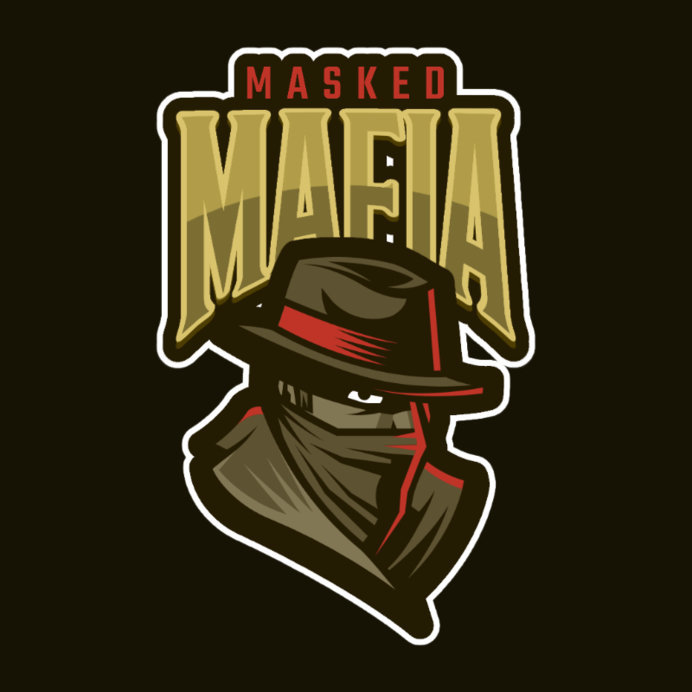 Placeit - Gaming Logo Generator Featuring a Masked Bandit Clipart