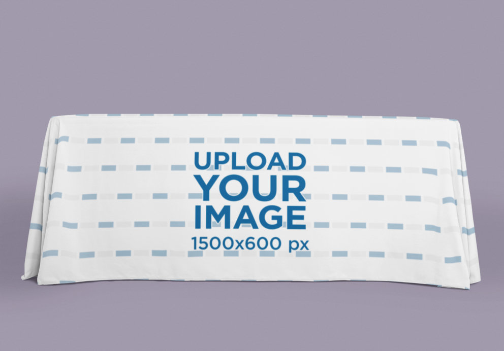 Placeit - Mockup of a Table Cover in Front View