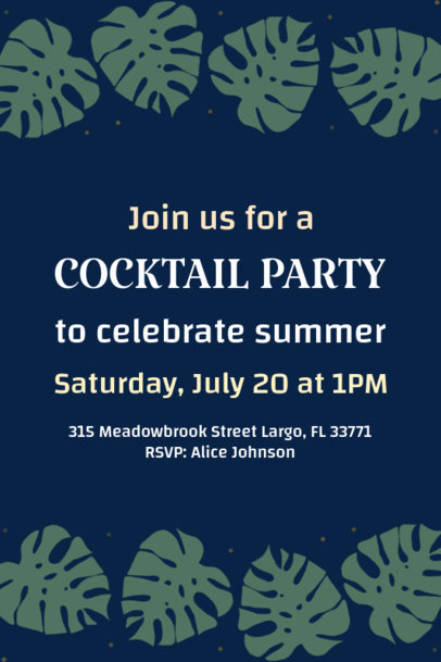 Placeit - Invitation Card Maker for a Cocktail Party