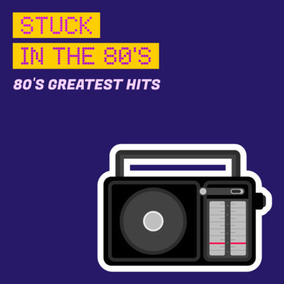 Placeit - Podcast Cover Template for Retro Music Shows