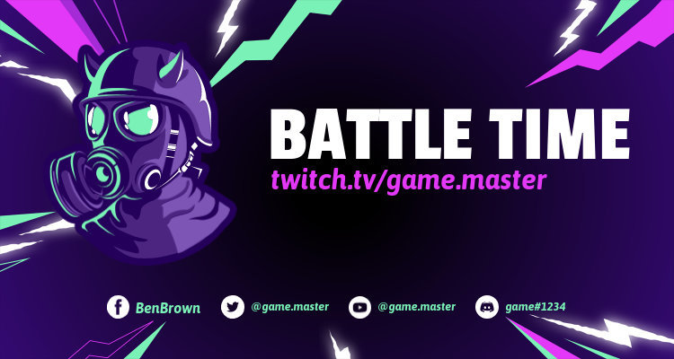 Placeit - Twitch Banner Template with Thunderbolts and Fortnite ...