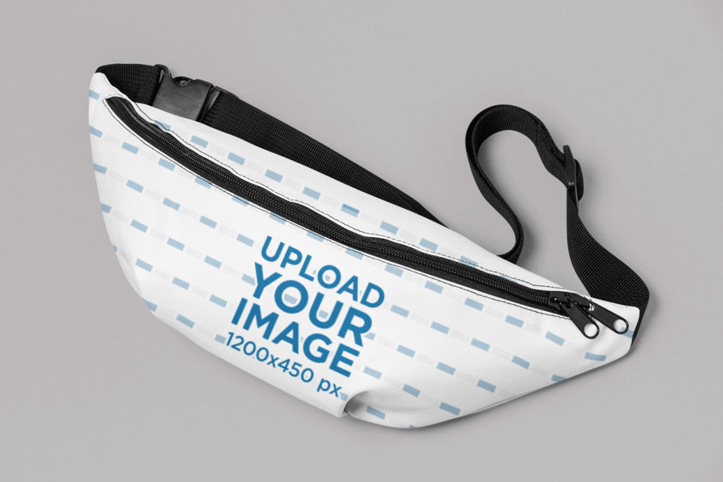 Placeit - Fanny Pack Mockup Featuring a Plain Background