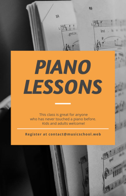 Placeit - Flyer Template for Music Lessons with Textures Backgrounds
