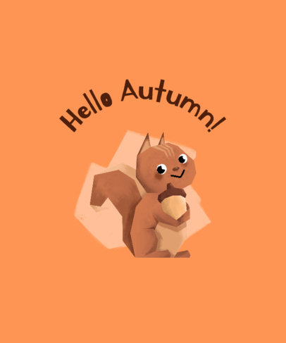 Placeit - Autumn T-Shirt Design Generator with a Cute Squirrel