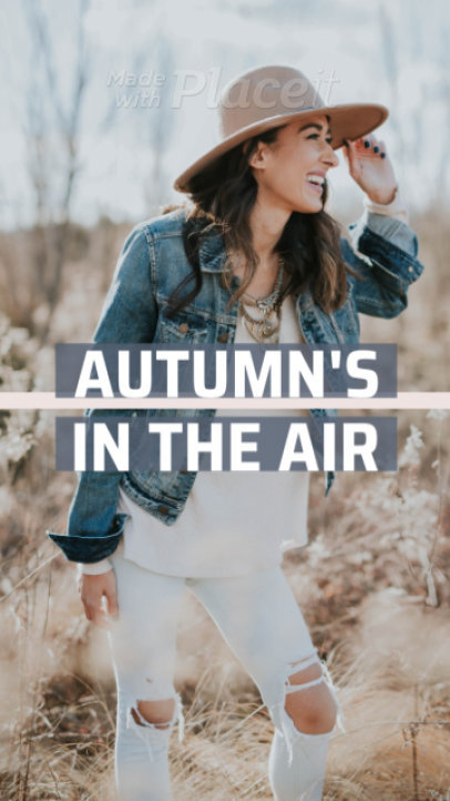 Placeit - Fall-Themed Instagram Story Video Maker Featuring Text and ...