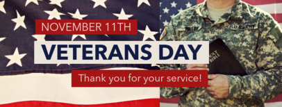 Placeit - Facebook Cover Maker with a Veterans Day Thankful Message