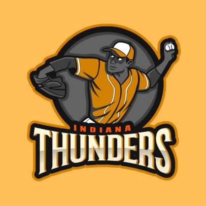 Placeit - Baseball Team Logo Generator with a Pitcher Clipart
