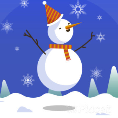 Placeit - Xmas Instagram Video Maker with a Jumping Snowman