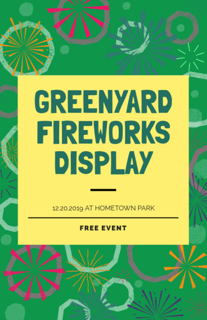 Placeit - Flyer Maker for a Fireworks Display